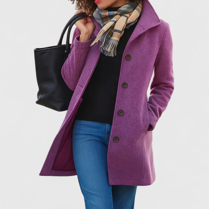 Claire – Classic Wool Blend Coat – Lavenfield London